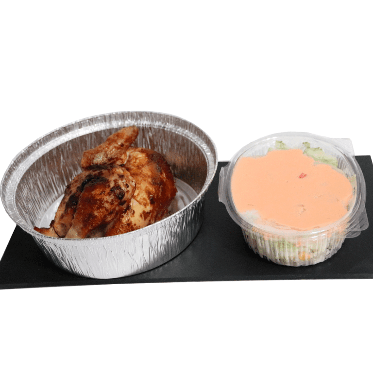 Menú 1/2 Pollo con Ensalada Rosa - Pollos San Juan